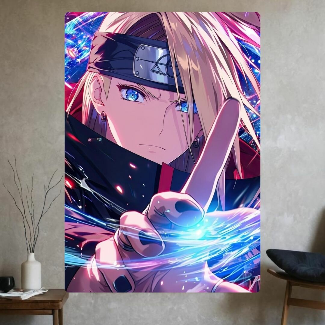 Картина на металле (аниме - Наруто) Дейдара, 20*30см