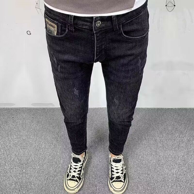 Rong CH Светло-голубые мужские джинсы slim fit: весна-осень, стиль и комфорт, Размер_33