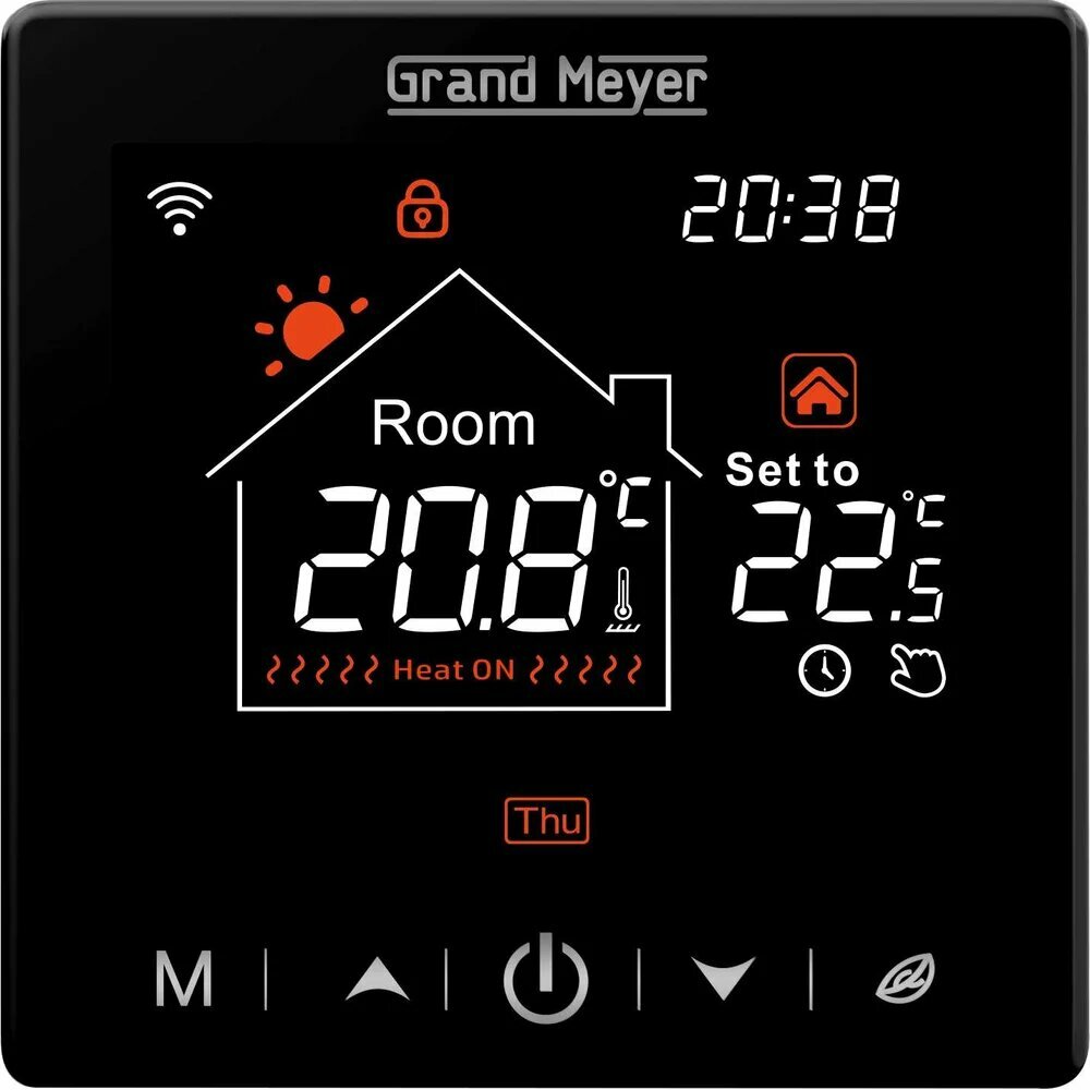 Терморегулятор Grand Meyer Wi-Fi черный SN-20, 50г