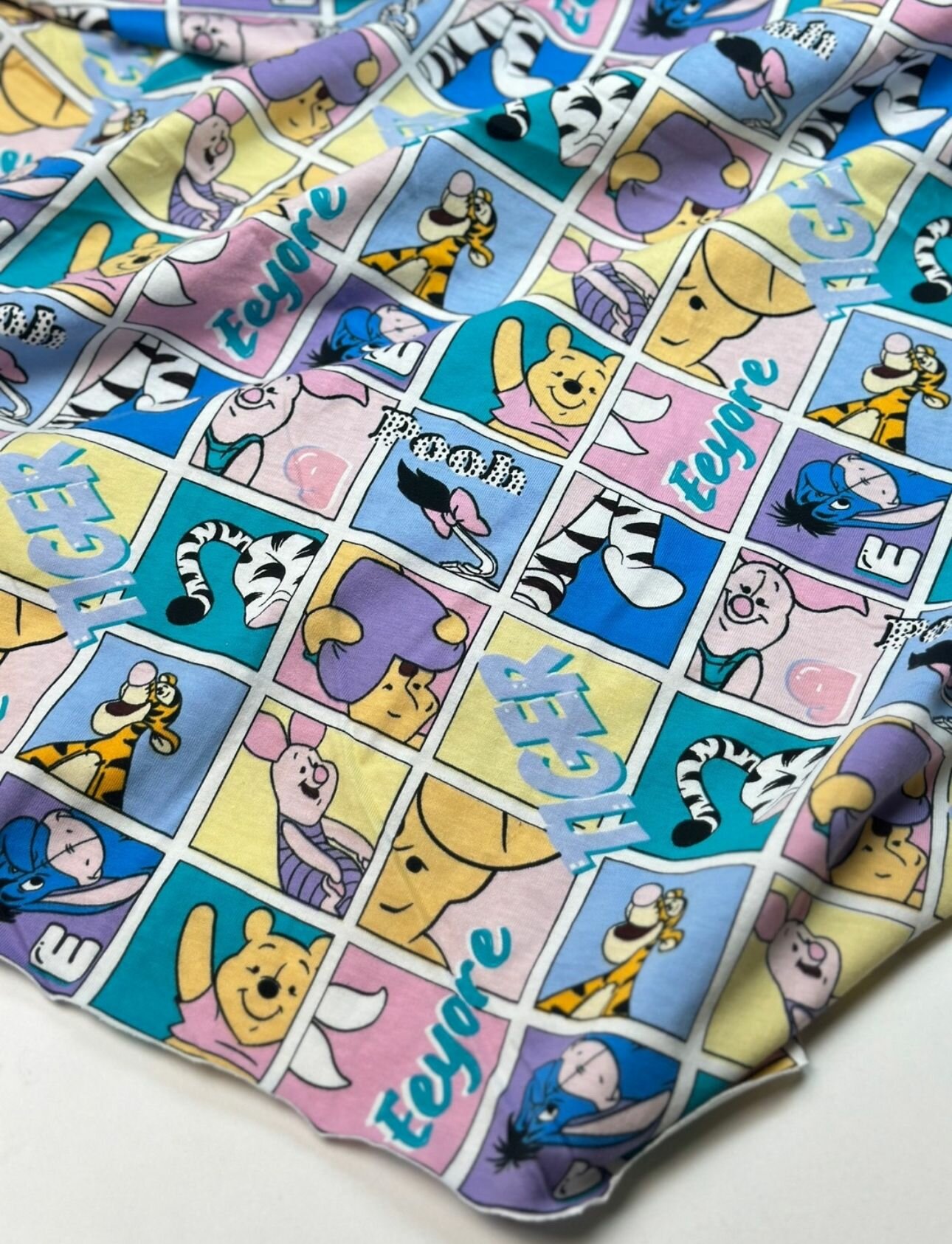 Ткань для рукоделия трикотаж кулирка принт, хлопок 100%, длина 100см