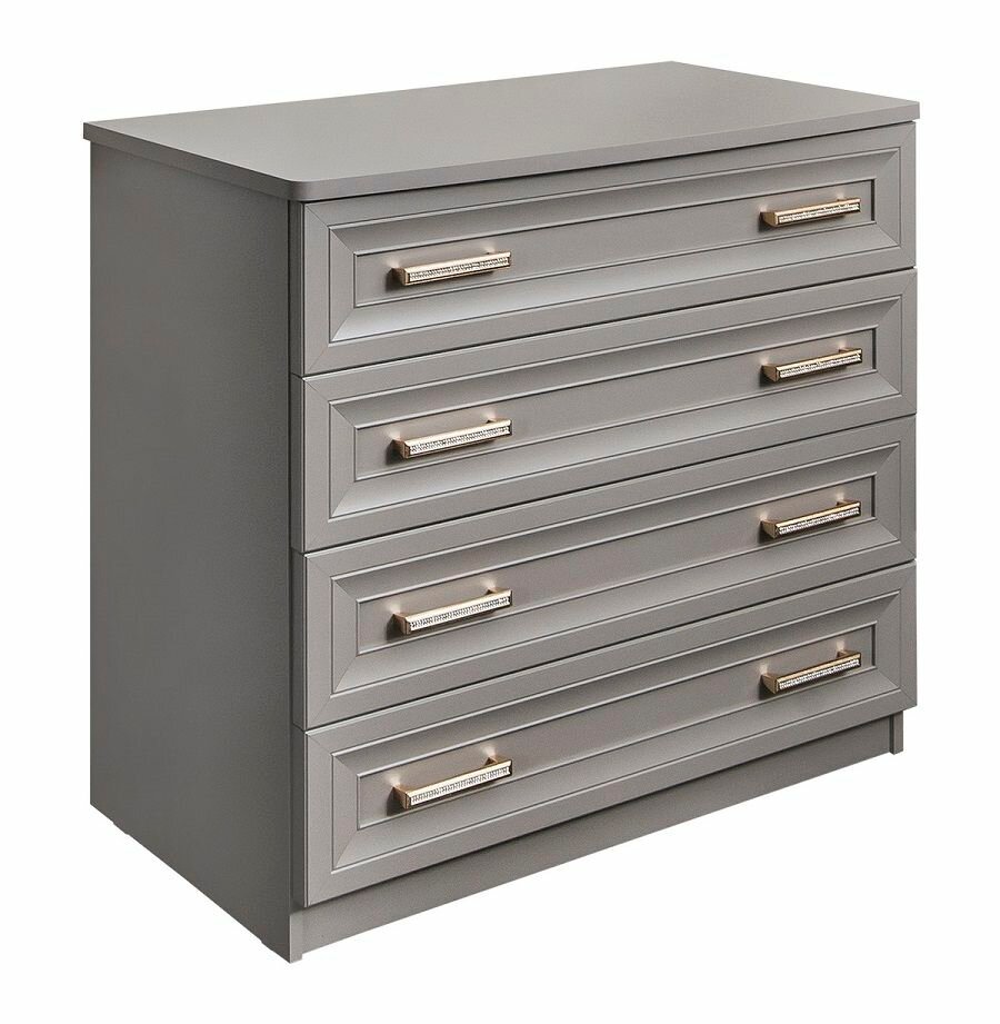 Комод Alba "Мокко", серый камень, деревянный, с ящиками, 3 шт