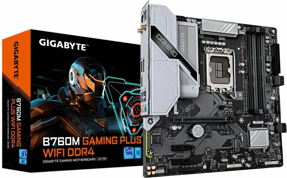 Материнская плата Gigabyte B760M Gaming Plus WIFI DDR4 Socket 1700