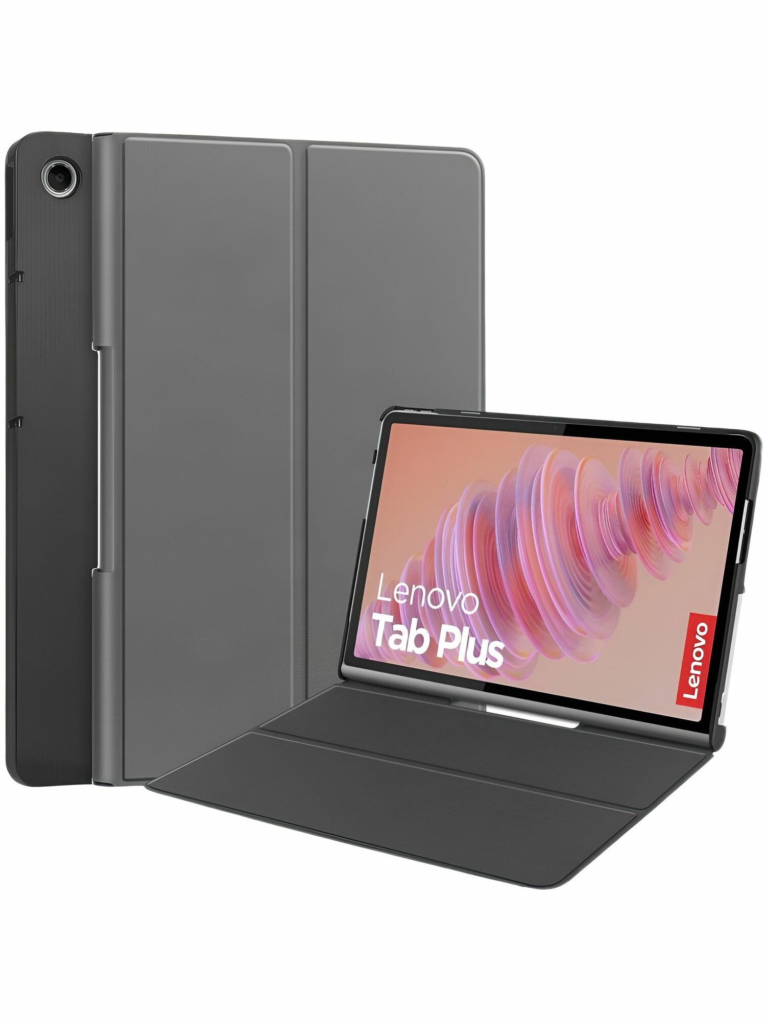 Чехол на Lenovo Tab Plus 11.5 дюйма, 2024 года, умный с магнитом, серый