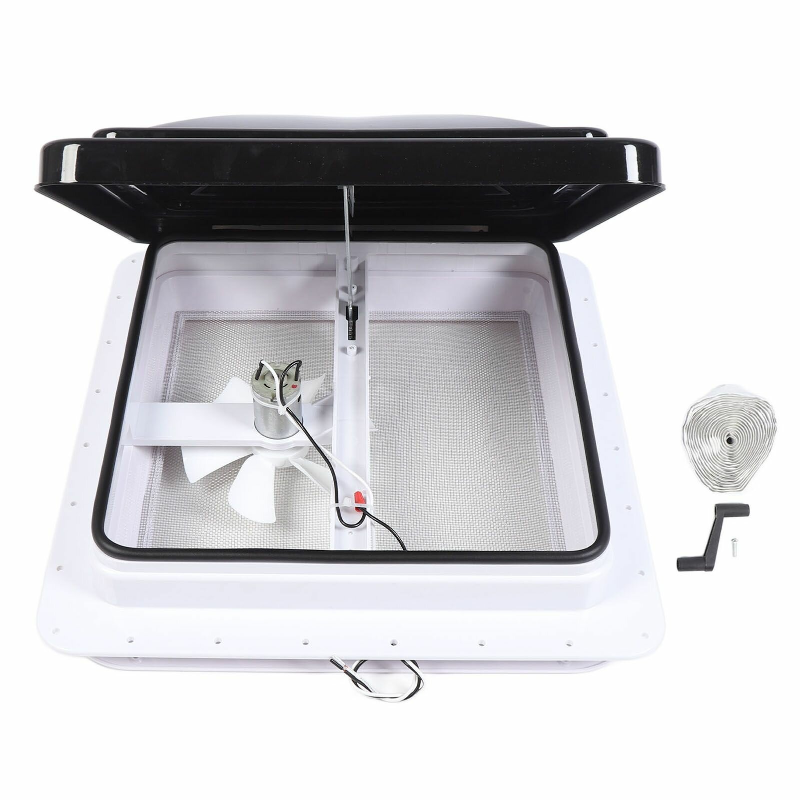 14-дюймовый крышный вентилятор 12V с 6-дюймовыми лопастями для прицепов (устойчив к УФ-излучению)