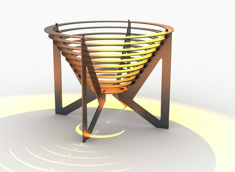 Очаг, чаша для костра, Костровая чаша, Жаровня для улицы Кольцо разборное - огнеупорная краска