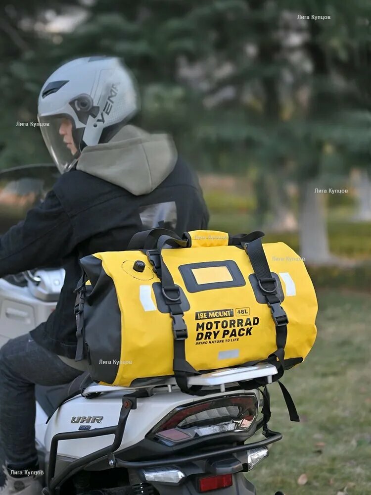 Гермосумка, 66 L, черная, водонепроницаемая, с клапаном, для активного отдыха