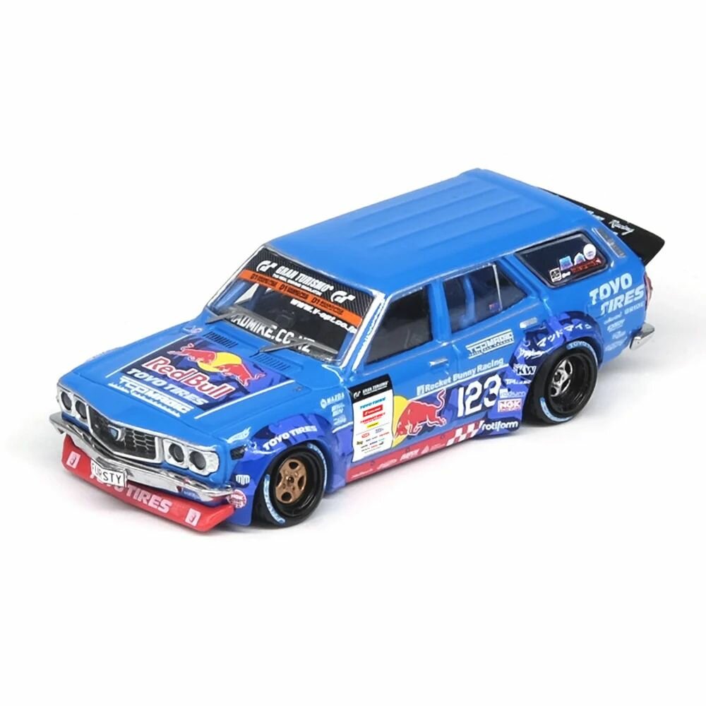 Машинка Inno64 1/64 Mad Mike 1976 Mazda Rx3 Station Wagon D1gp Series 2024 Diecast Scale Model Car