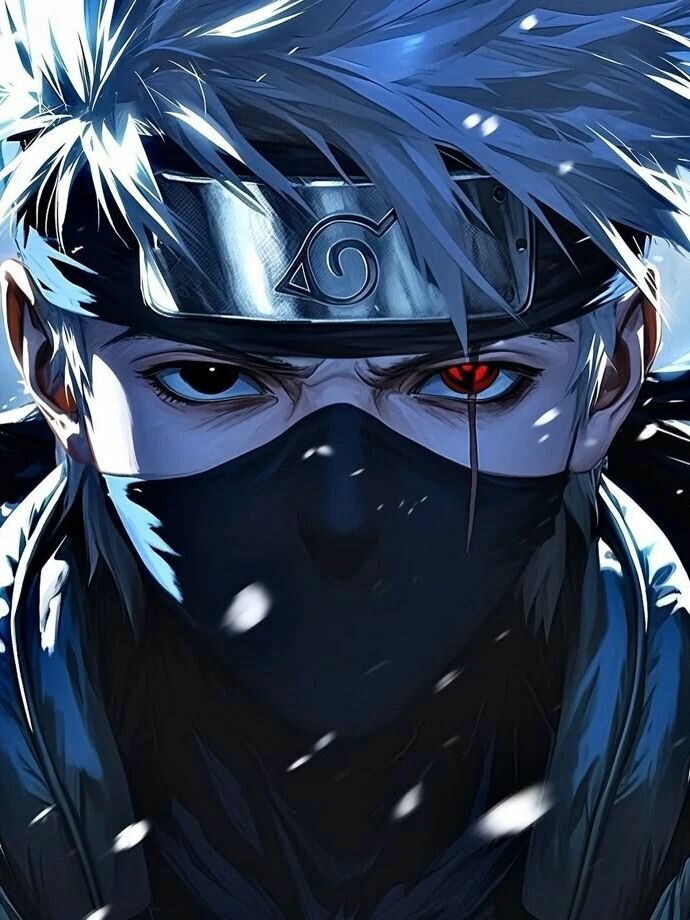 Алмазная картина "Учиха Итачи" алмазная огранка 40х50 см,40X50CM, белый