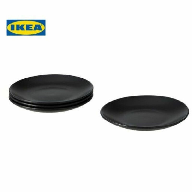 Набор тарелок IKEA FARGKLAR 4 шт. 20 см, светло-серый