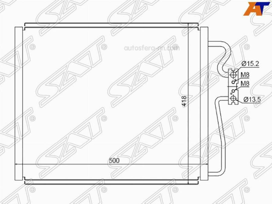 SAT STBW383940 Радиатор кондиционера BMW 7-Series 94-01