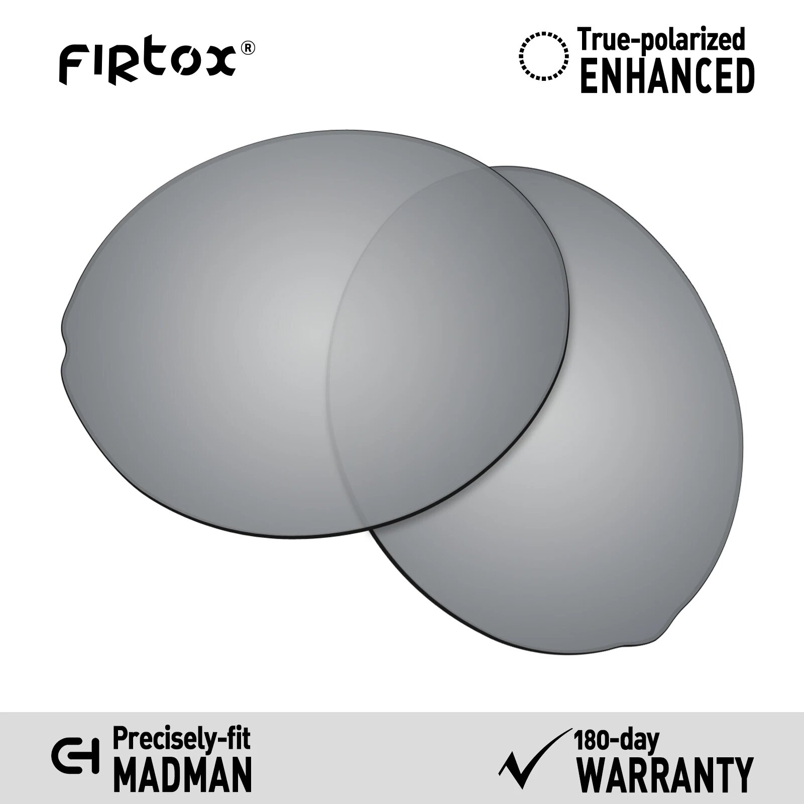 Firtox Поляризованные линзы для Oakley Madman OO6019 Silver-Polarized