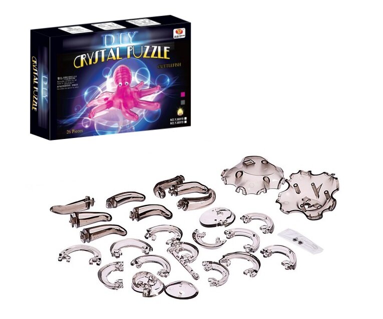 Пазл Crustal Puzzle 9023A "Осьминог", кристальный, головоломка, 26 деталей