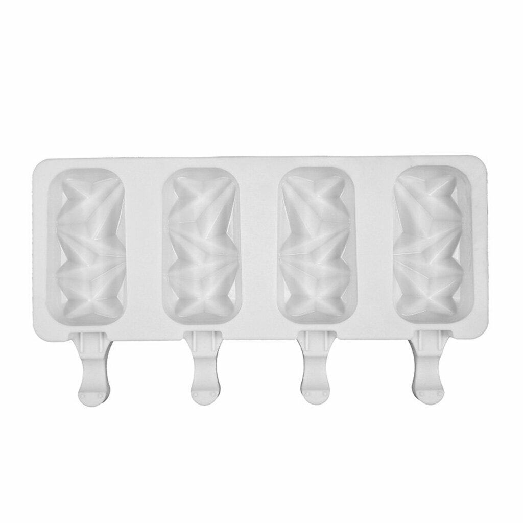 4 Ячейки Лоток Для Эскимо Силиконовая Форма DIY Форма Для Мороженого Поддон Инструменты Для Летней Вечеринки