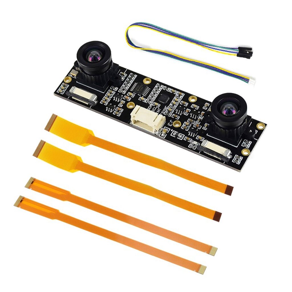 8-Мегапиксельная Бинокулярная камера IMX219 высокого разрешения с глубиной захвата для приложений визуального наблюдения Поддерживает Raspberry CM3/CM3 +/CM4Board