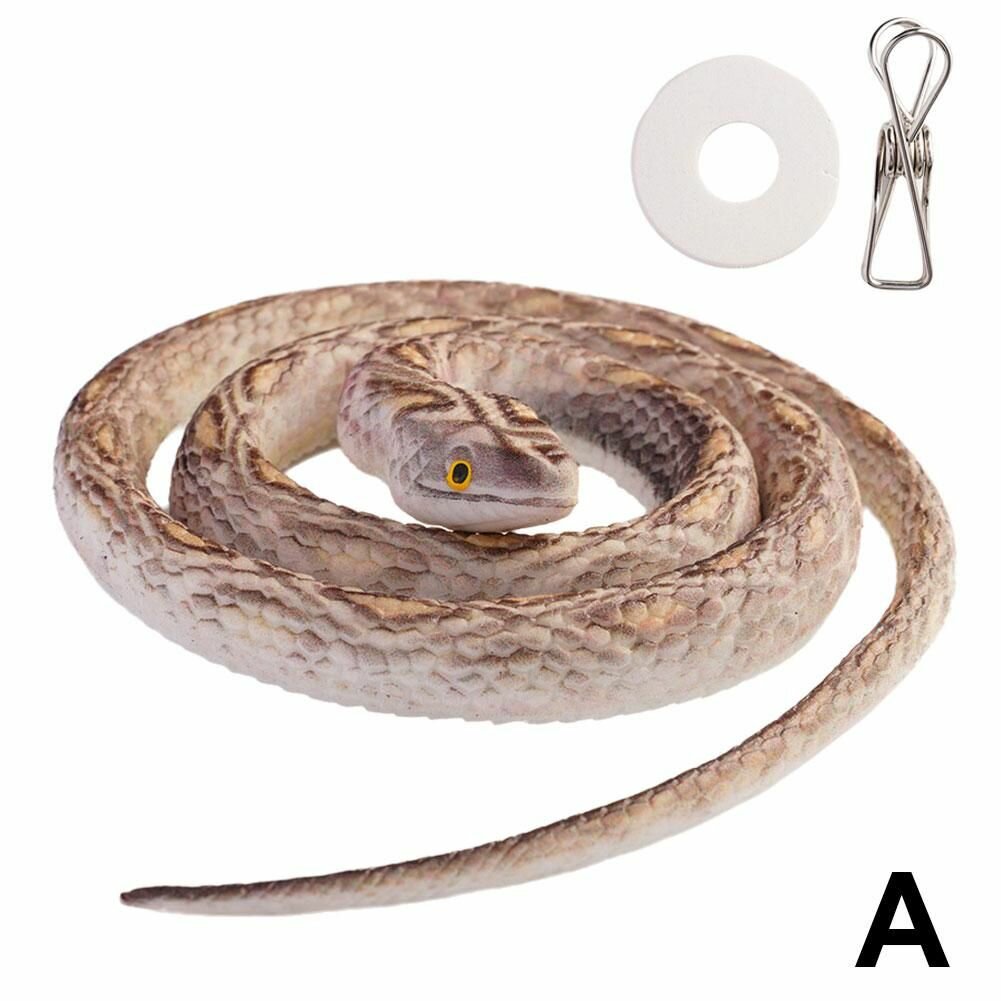 70 см Забавная эластичная игрушка-шутка с имитацией питона(В комплект входят зажимы и фиксирующая проволока)