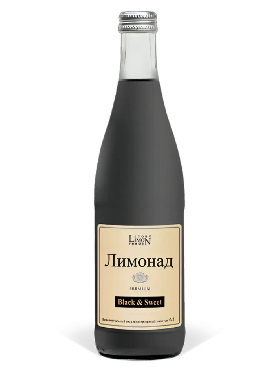 Лимонад Limon Story Black&Sweet, 0.5 л, 4шт, стеклянная бутылка