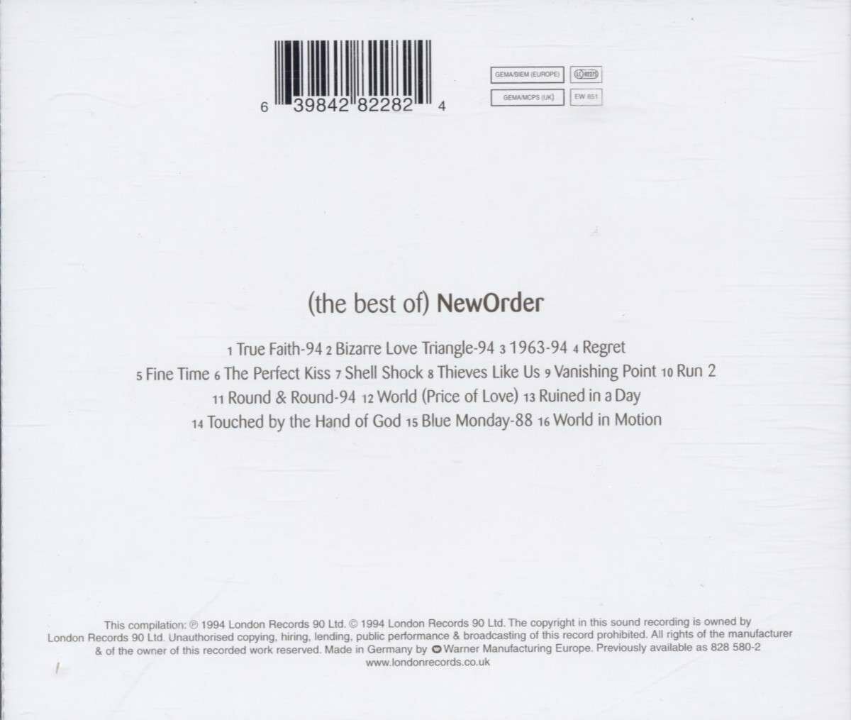 Диск New Order - The Best Of New Order (1 CD) — фото 1