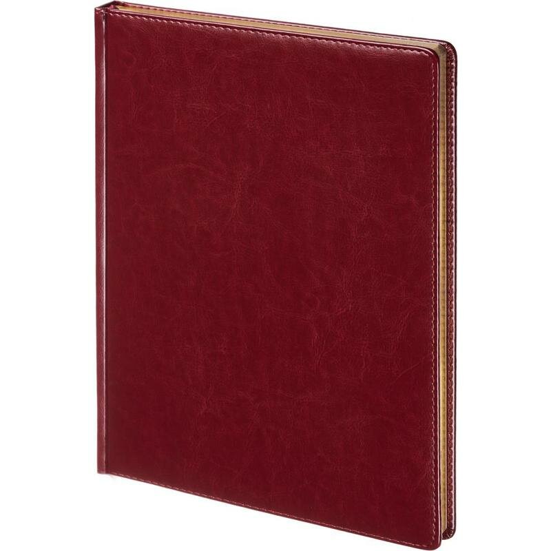 Ежедневник недатированный, Attache, А4, искусственная кожа, 136 листов, бордовый