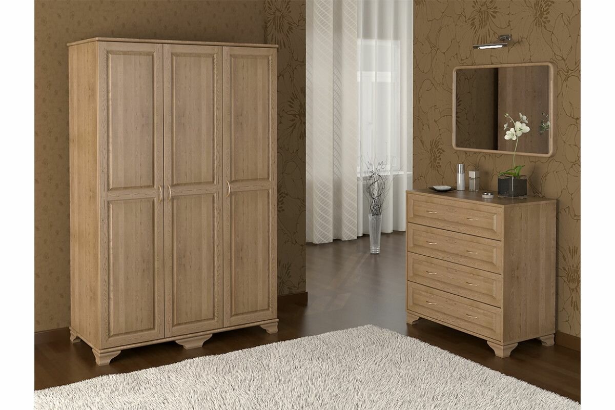 Шкаф Витязь №105 из Массива сосны, 120х60х190 см, классический орех 2