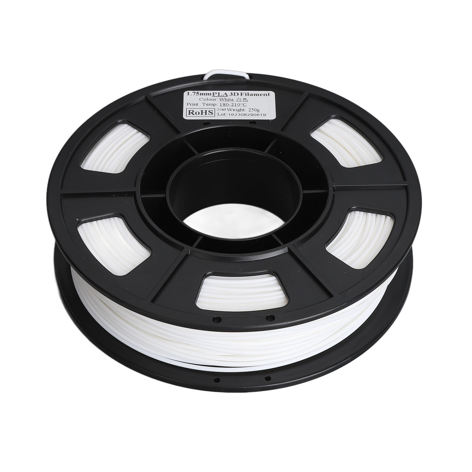 Белый пластик для 3D-принтера, 1,75 мм, вес нетто 8,8 унций, температура 180–210 °C, PLA-пластик для 3D-печати, заправка, замена