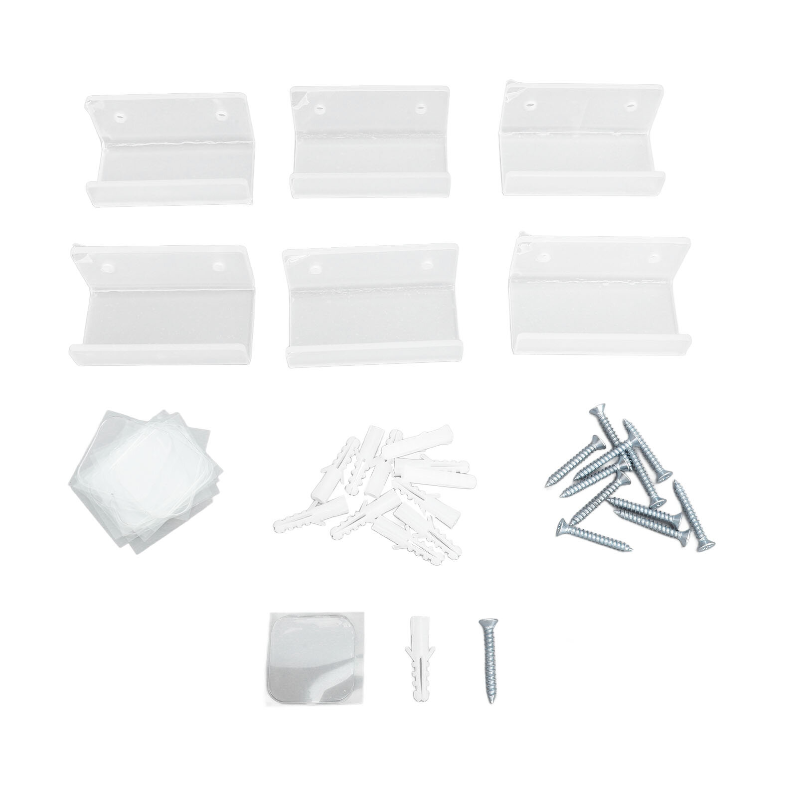 6 шт, настенная виниловая полка для пластинок, прозрачная акриловая стойка для хранения компакт-дисков, плавающие настенные полки для ванной комнаты, спальни, гостиной, кухни