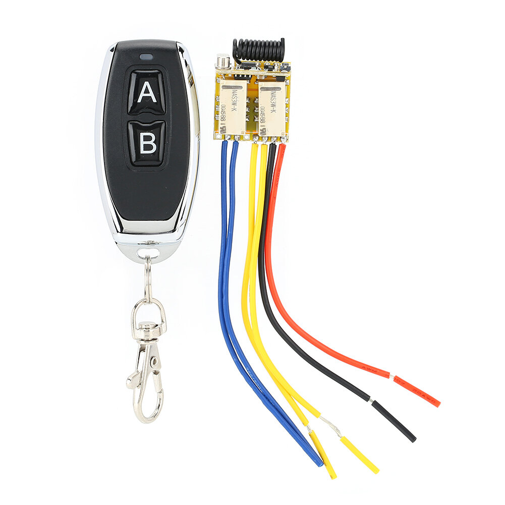 Беспроводной пульт дистанционного управления, универсальный 2-позиционный переключатель, модуль реле-приемника для освещения, открывания гаражных ворот, широкое напряжение 3,7 В, 5 В, 9 В, 12 В
