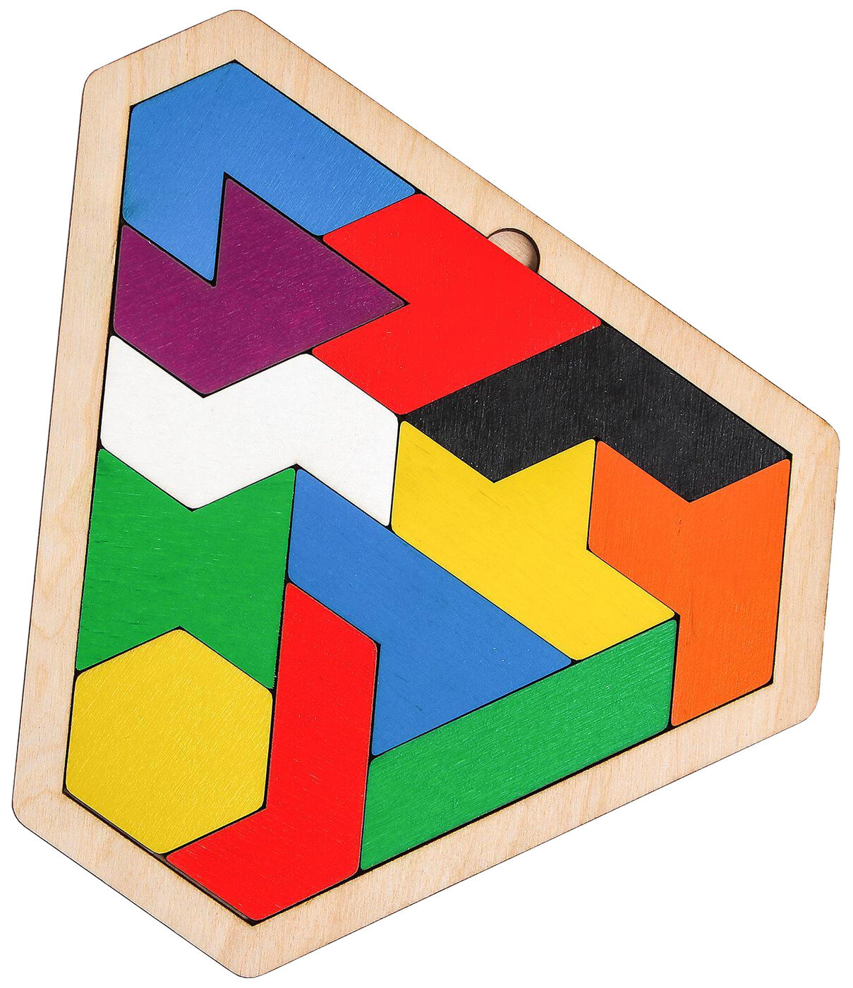Развивающий логический тетрис-головоломка "Tetrisdiamond", деревянный пазл-вкладыш, 12 геометрических фигур