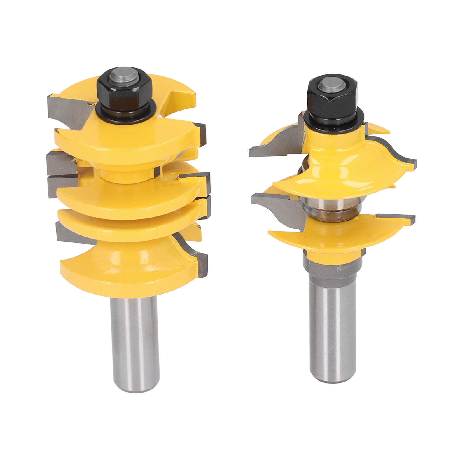 2 шт./компл. шиповая фреза для входной двери, фреза из углеродистой стали, регулируемая направляющая, фреза с хвостовиком 1/2 дюйма