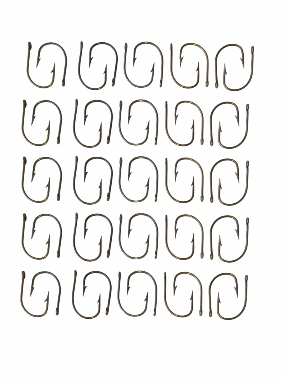 Крючки рыболовные оксидированные 10х10х18-0,8 (кольцо) - 50 крючков