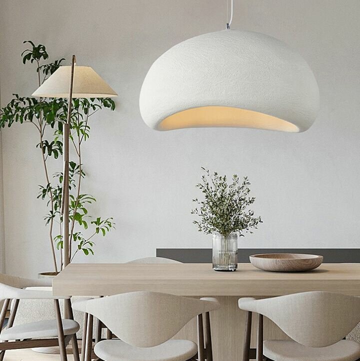 Кабинет, спальня творческой личности, люстра в японском стиле Ваби-саби