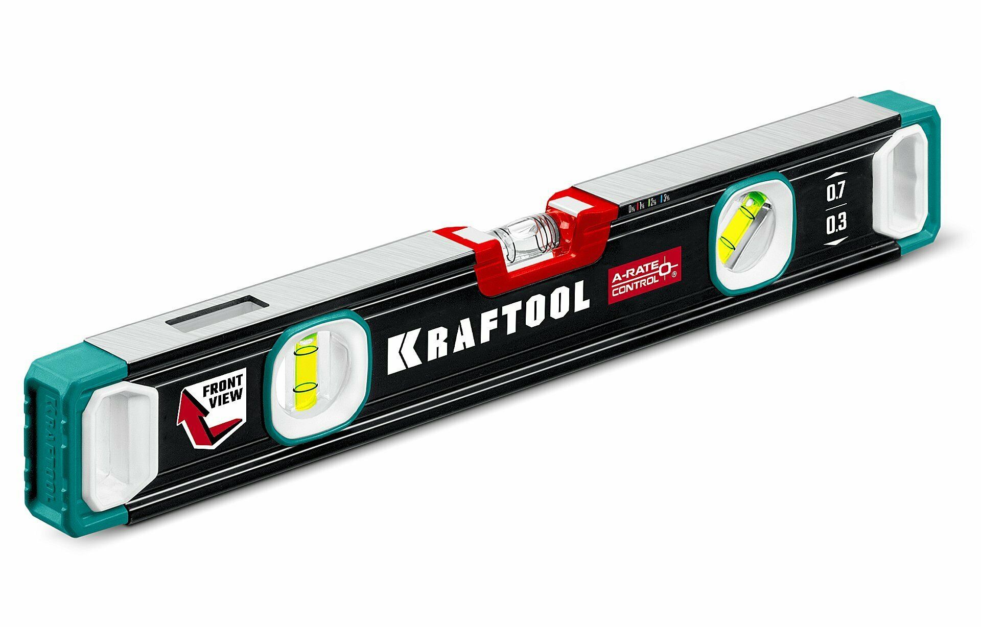 KRAFTOOL A-RATE CONTROL, 400 мм, точность 0.3 мм/м, с инновационным зеркальным глазком, сверхпрочный уровень (34986-40)