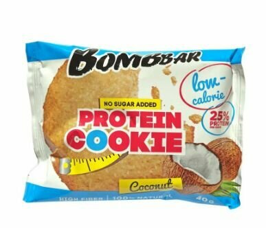 Печенье Bombbar протеиновое низкокаллорийное кокос, 40 г