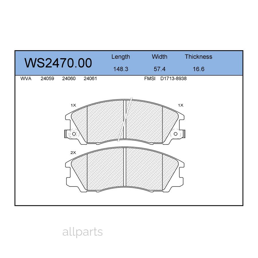 JEENICE WS247000 Колодки тормозные дисковые | перед |