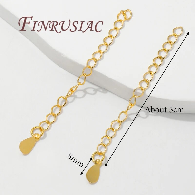 Позолоченные удлинители для серег FINRUSIAC, 5 см, 20 шт