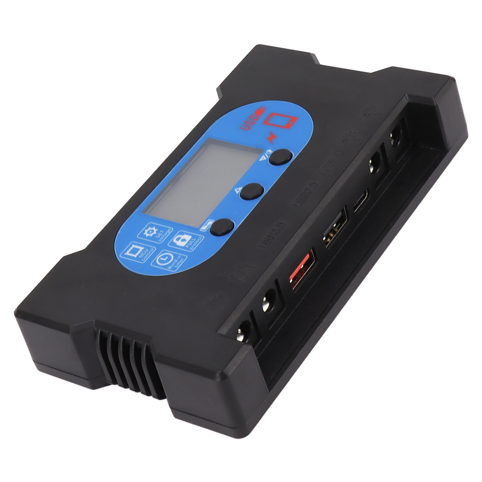 Контроллер заряда солнечной батареи. Автоматическое распознавание. Быстрая зарядка. Регулятор заряда батареи солнечной панели с двойным портом USB Type C для литий-ионного аккумулятора 50А.