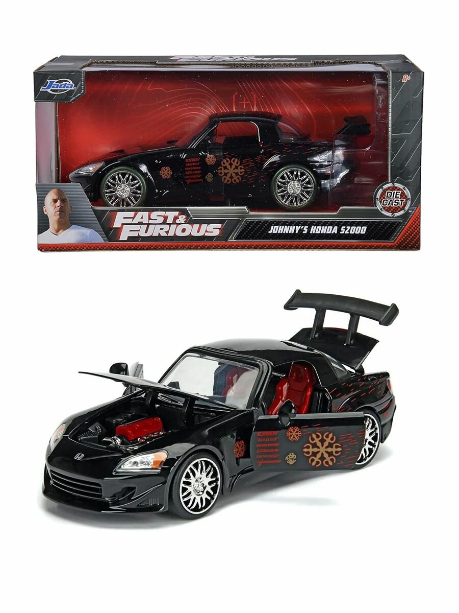 Машинка Jada Toys Fast & Furious Johnny's Honda S2000 1/24 Scale Diecast Model Car
