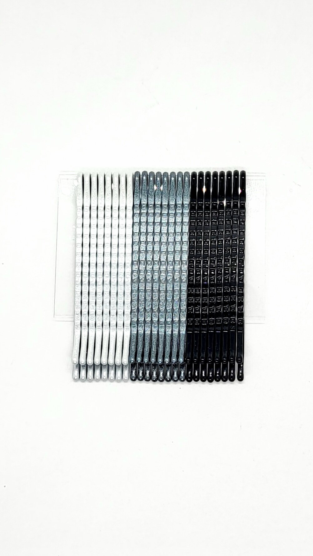 Невидимки для волос VERBA черного и серого цвета, металлические, длина 5 см, набор аксессуаров - 24 штуки ZH