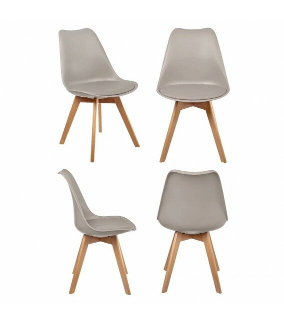 Комплект из 4-х стульев Eames Bon латте