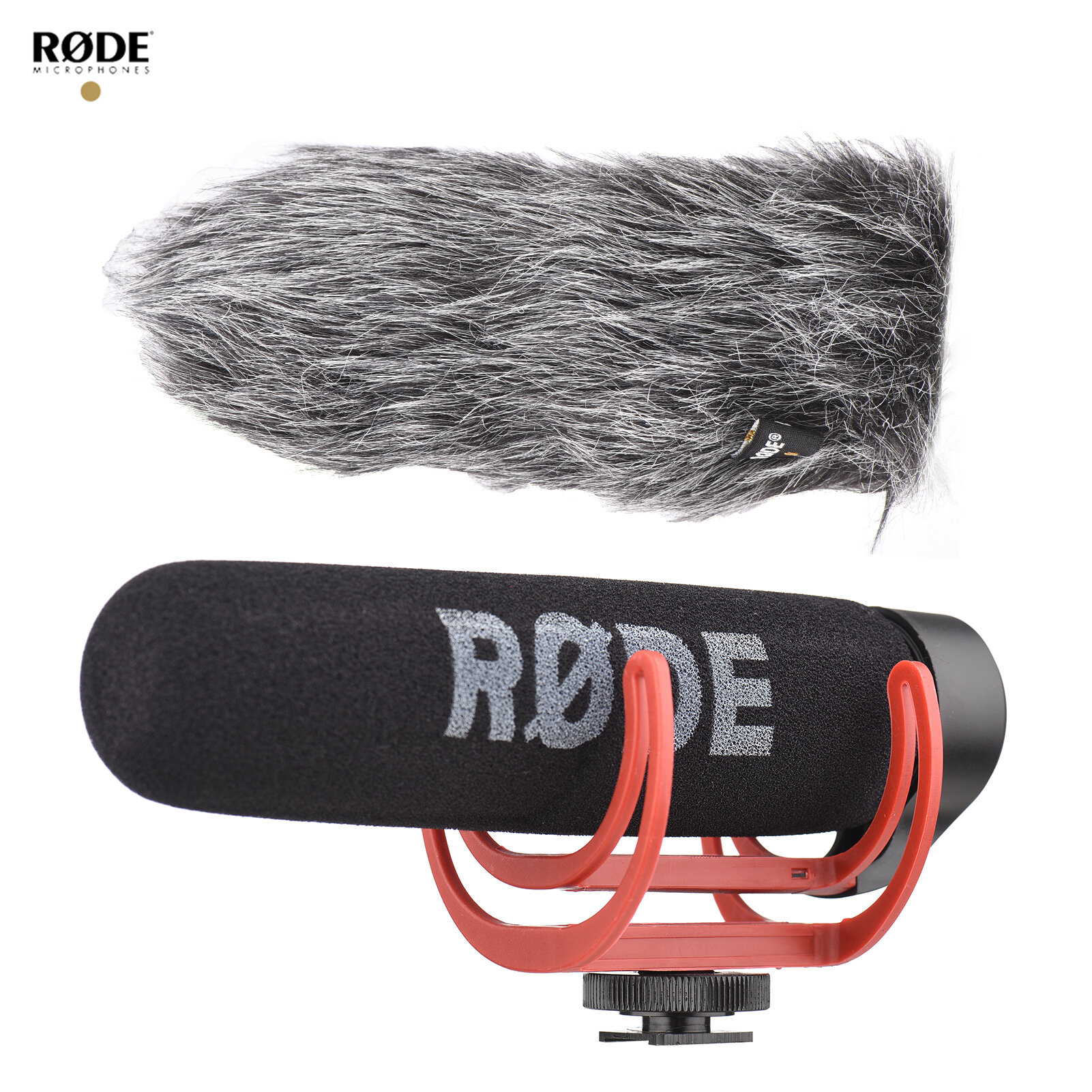 Микрофон для цифровой зеркальной камеры RODE VideoMic GO Суперкардиоидный направленный легкий накамерный микрофон с противоударным креплением для лобового стекла для DV-видеокамеры