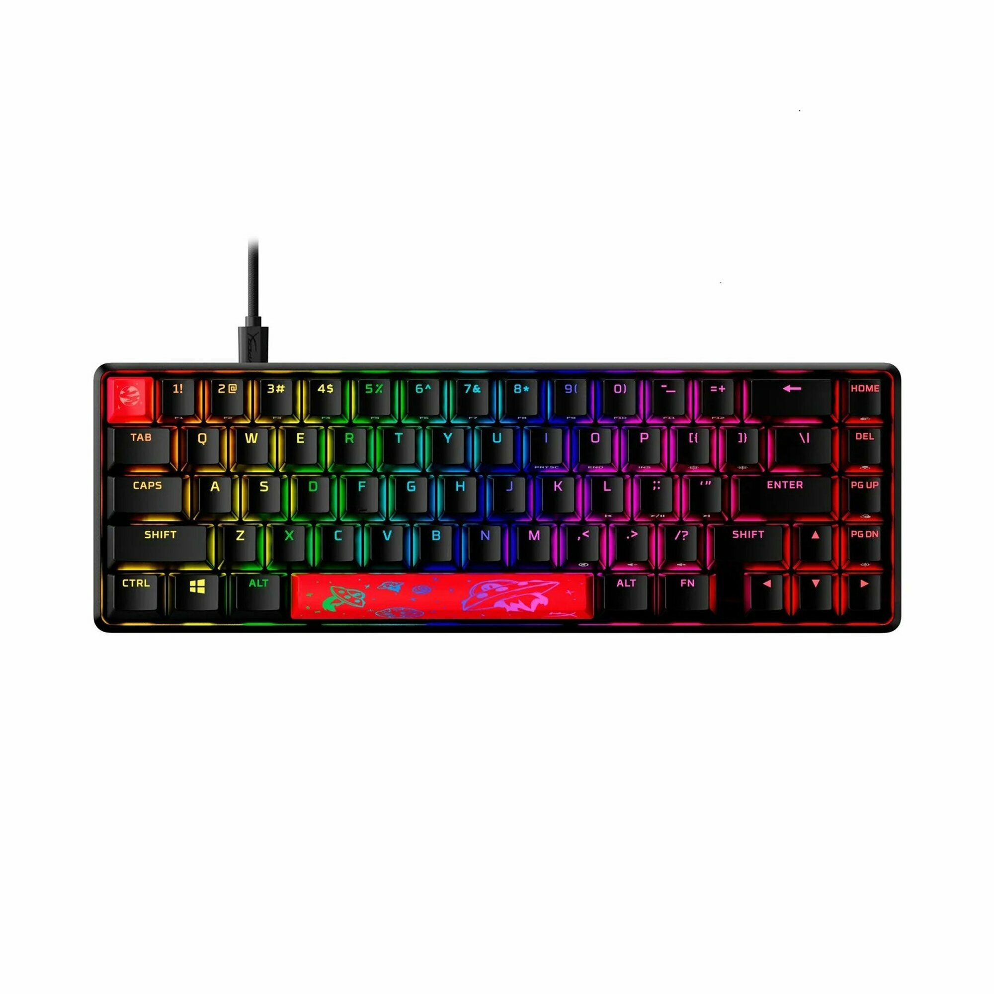 HyperX Alloy Origins 65 (HyperX Red), черный, проводная игровая клавиатура