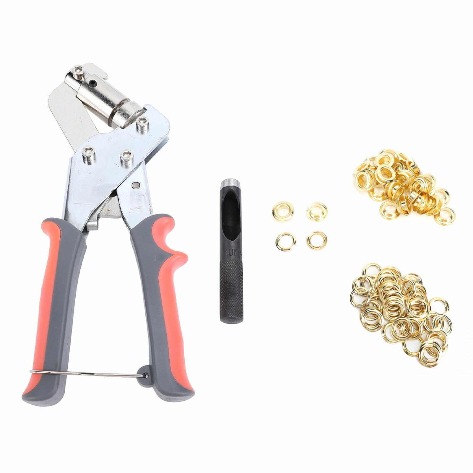 Набор пресс-клещей 3/8 дюйма с 500 люверсами и 500 люверсами. Ручной дырокол для изделий из ткани, кожи, ремня, картона.