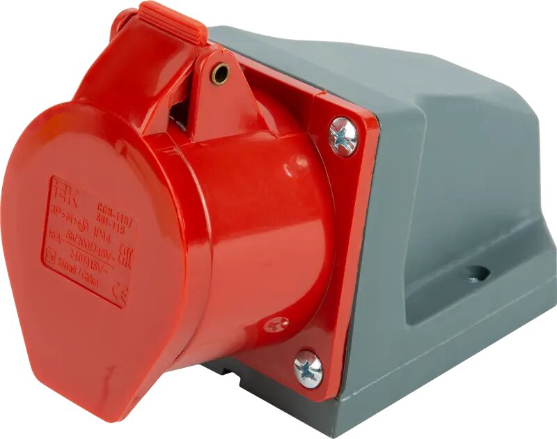 Розетка силовая IEK ноль заземление 16 А 380 В