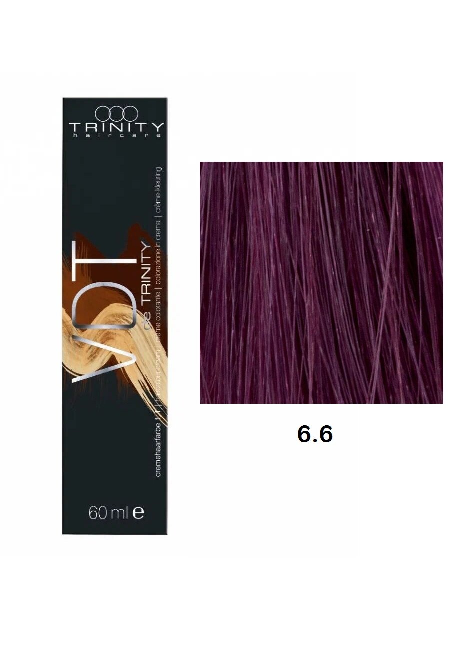 Trinity VDT Стойкая краска для волос 60 мл - VDT 6.6 dunkelblond violett Темный блонд фиолетовый