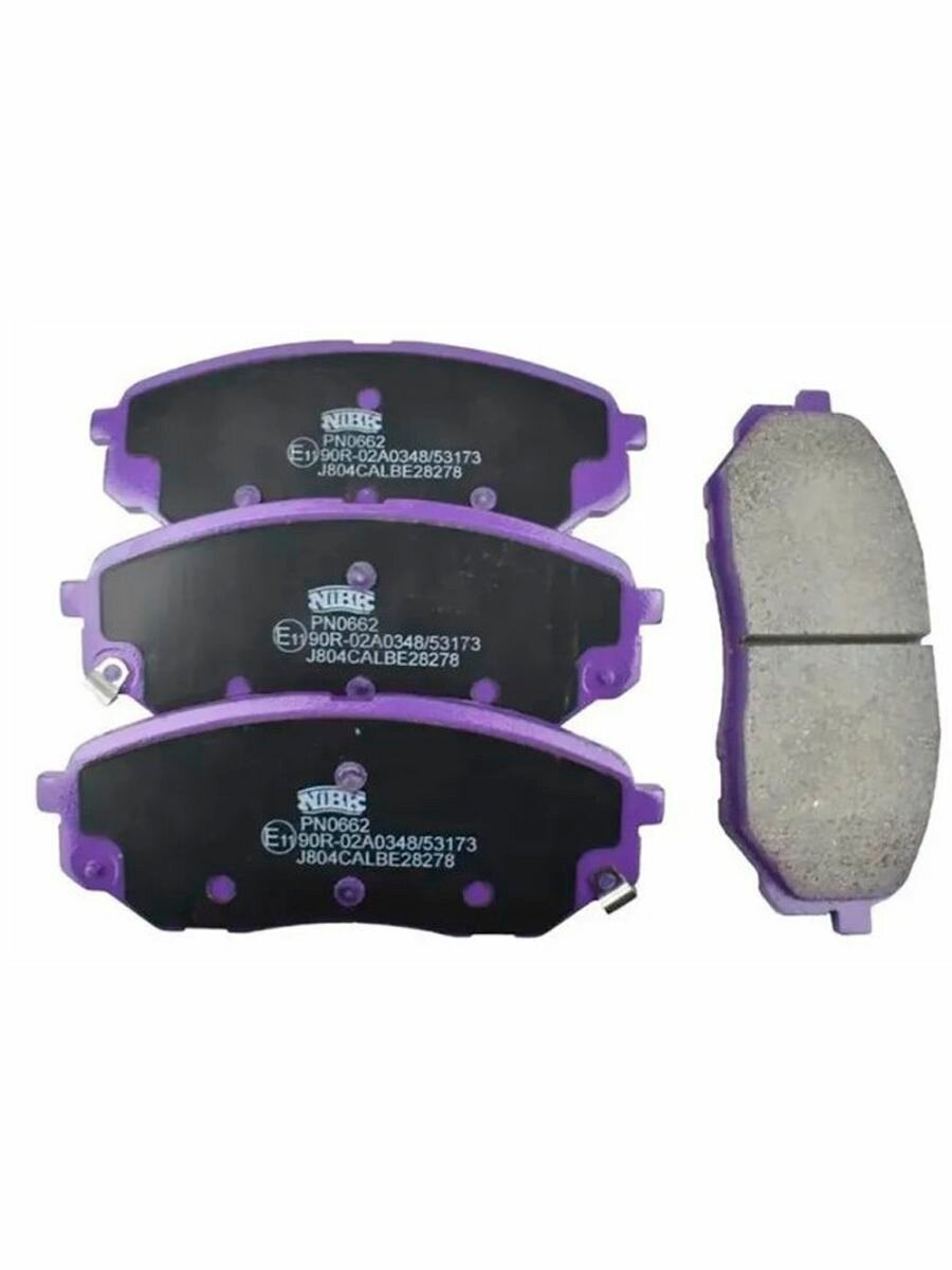 Колодки тормозные дисковые передние для а/м Hyundai Santa Fe, Kia Sportage, Sorento, NIBK PN0662