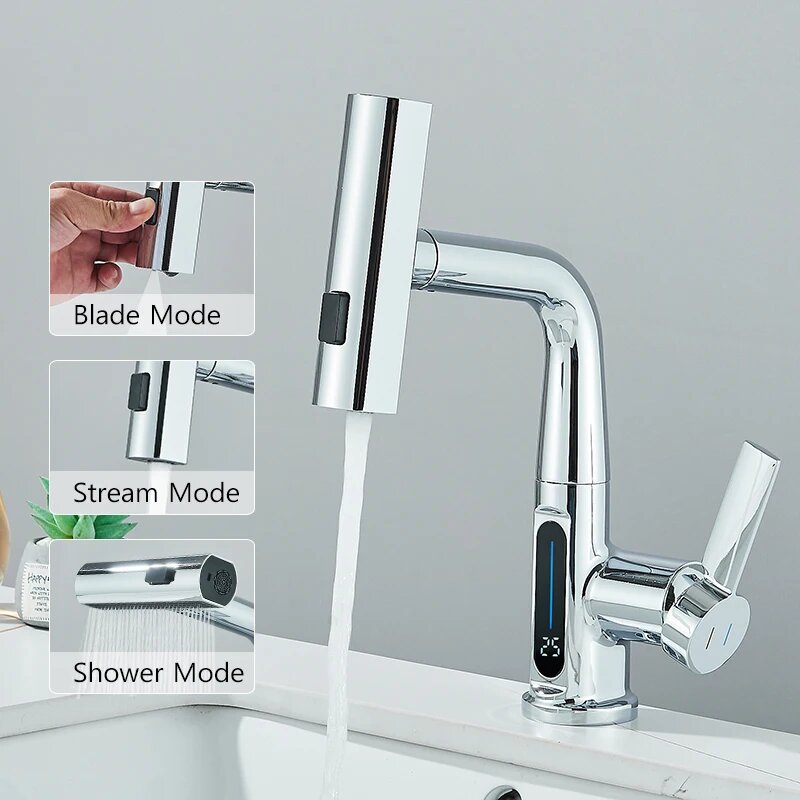 Смеситель для раковины Saeuwtowy с цифровым дисплеем