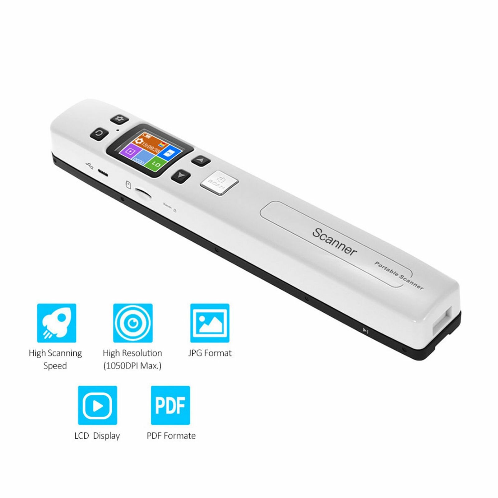 IScan02 Portable Handheld Wand Document / Book / Images Scanner Разрешение 1050DPI