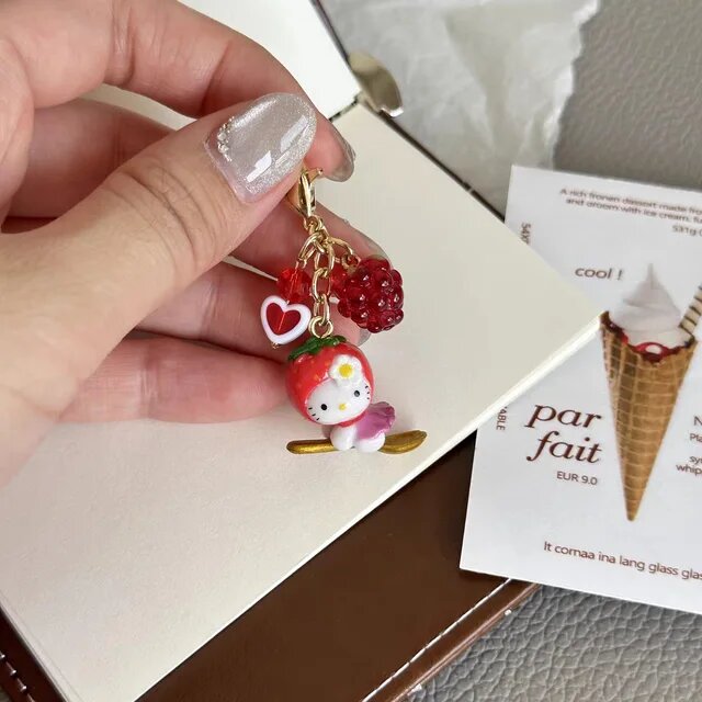 Брелок Sanrios, аниме-фигурки, брелок Kuromi Hellokittys, подвеска, милые животные, игрушки, кукла Pochacco, украшение для сумки, аксессуары, подарки,