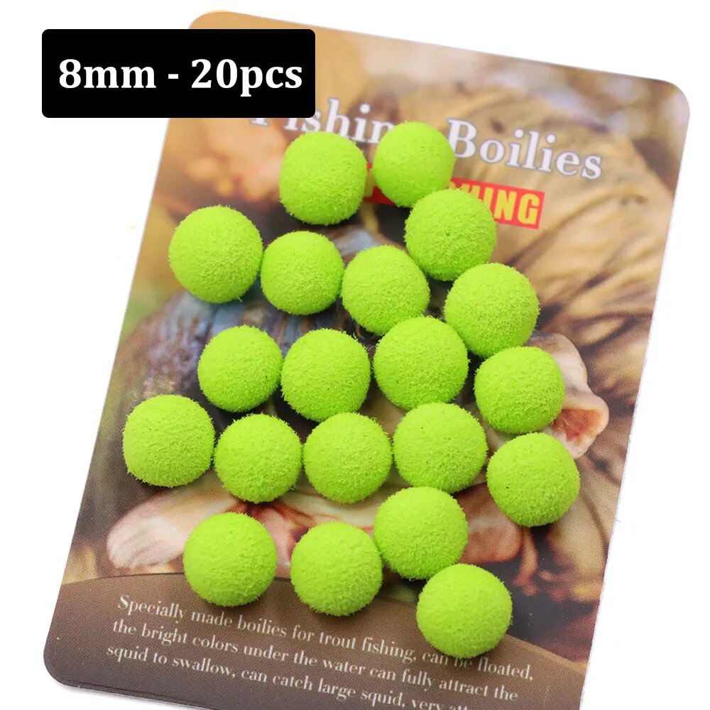 Наживка для карпа EVA пена 20 шт Green-8mm-20pcs