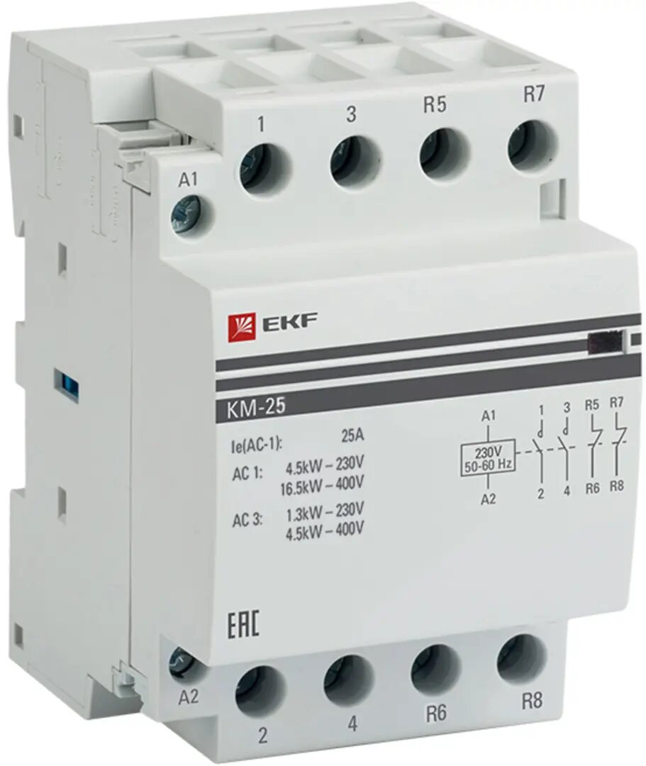 Контактор EKF КМ 2NC 25 А 230-400 В