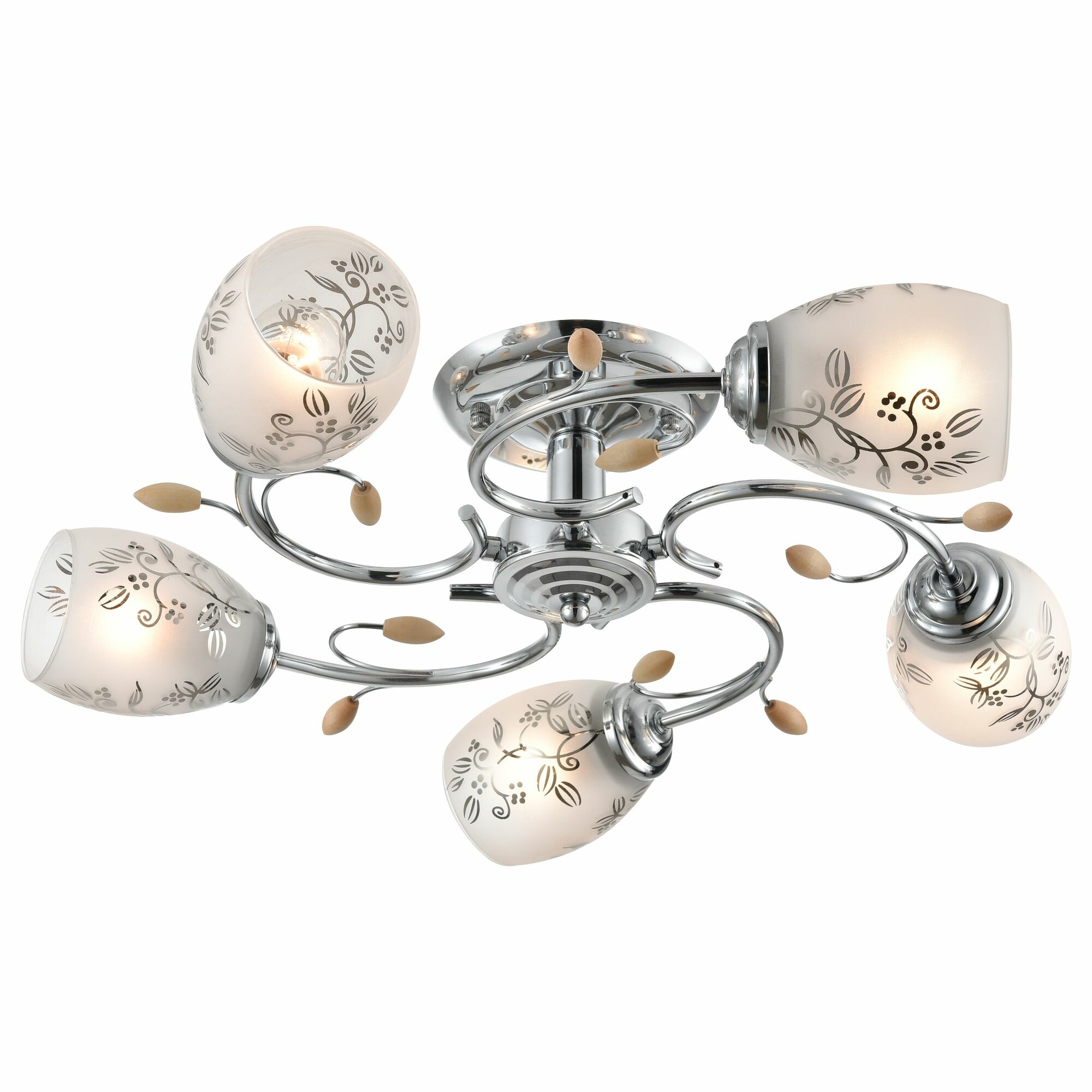 762-107-05 VELANTE Классический стиль светильник потолочный, E27, 5x40W